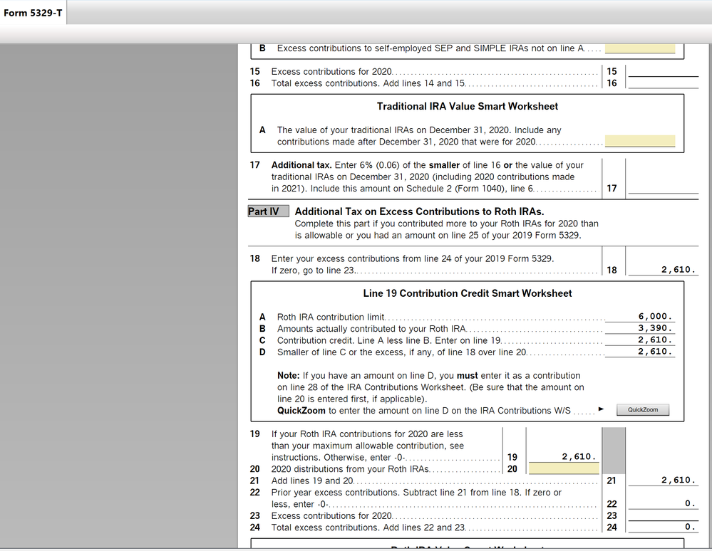 IRA Contributions Worksheet TaxPayers Excess Roth IRA contribution ...