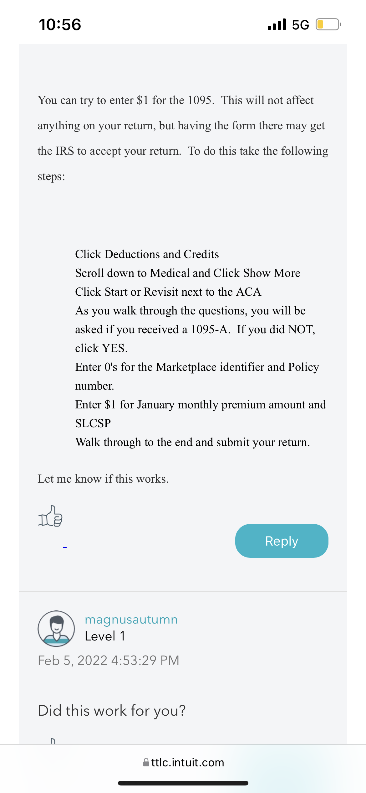 Solved: 1095a? IRS sending my refund back Rejected??