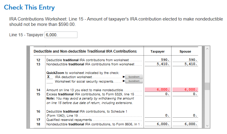 Solved: IRA Contributions Worksheet Line 15