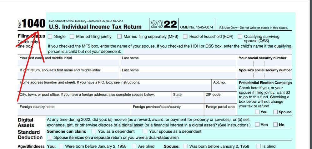 Why is it asking for a 1040 form and what is a 1040 form?