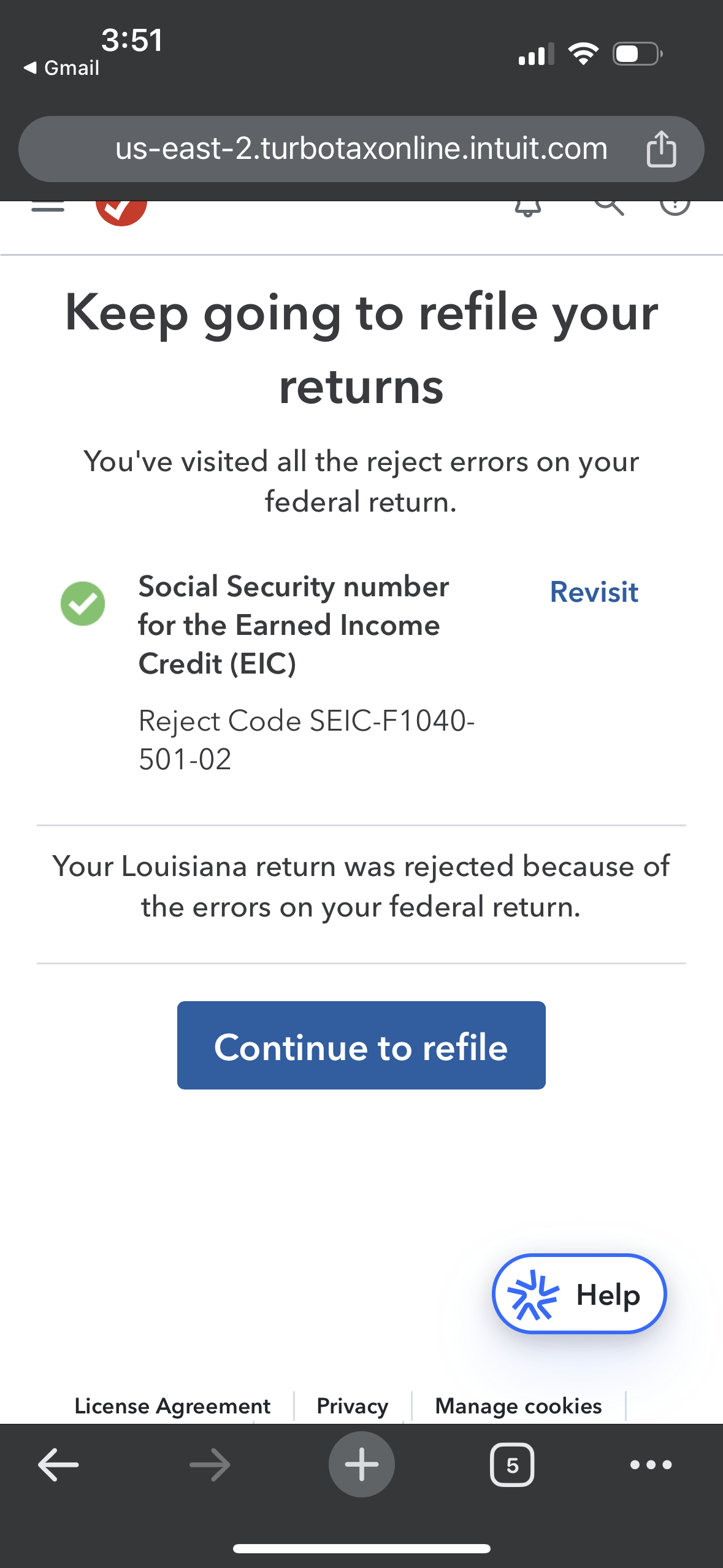 Solved: Won’t let me past “You've visited all the reject errors on your ...