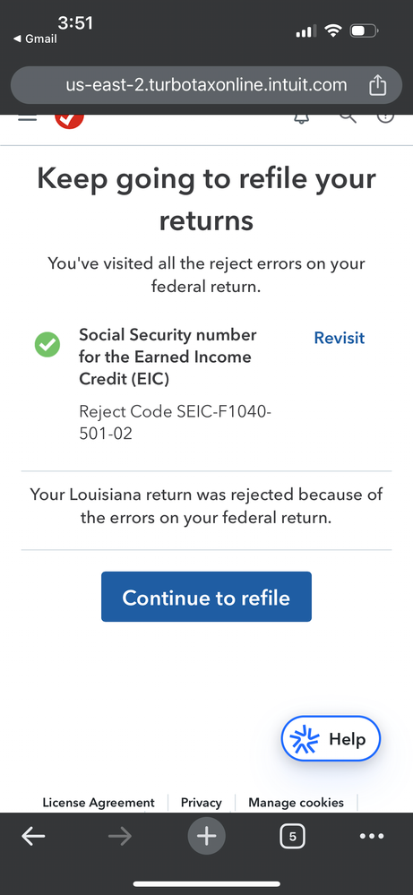 Solved: Won’t let me past “You've visited all the reject errors on your ...