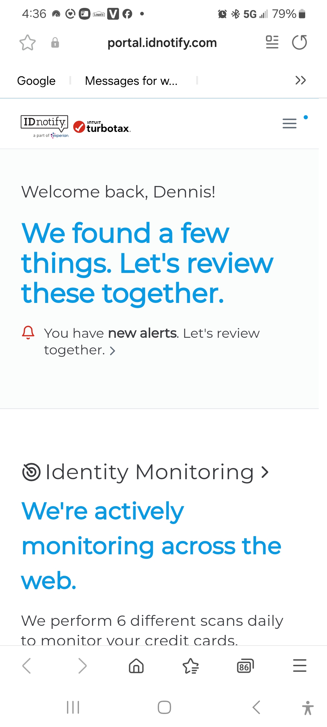 I received an email stating that IDNotify had found my email address on ...