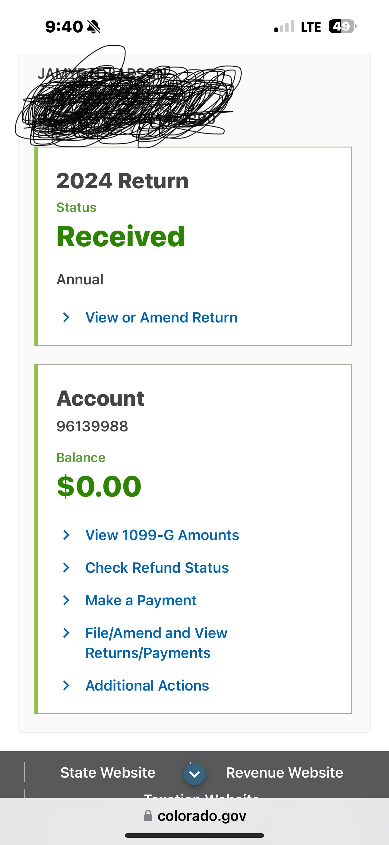 Completed Colorado State return on 2/5/25. It is now 2/13/25 and the ...