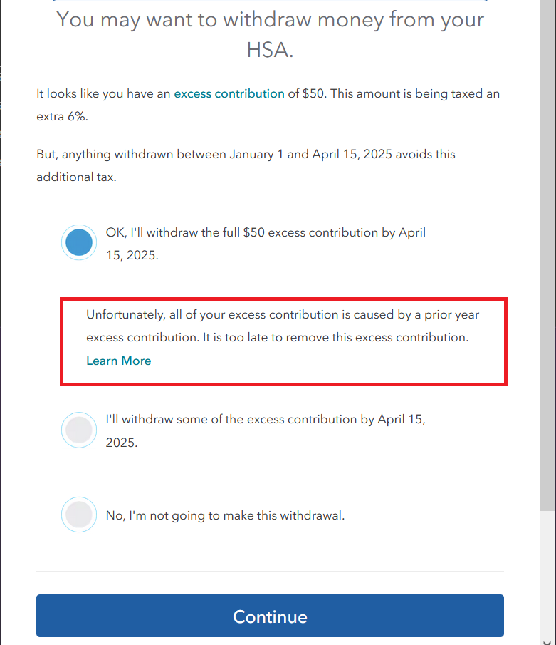 Re: How do I tell TurboTax that I withdrew (as taxable) a prior year ...